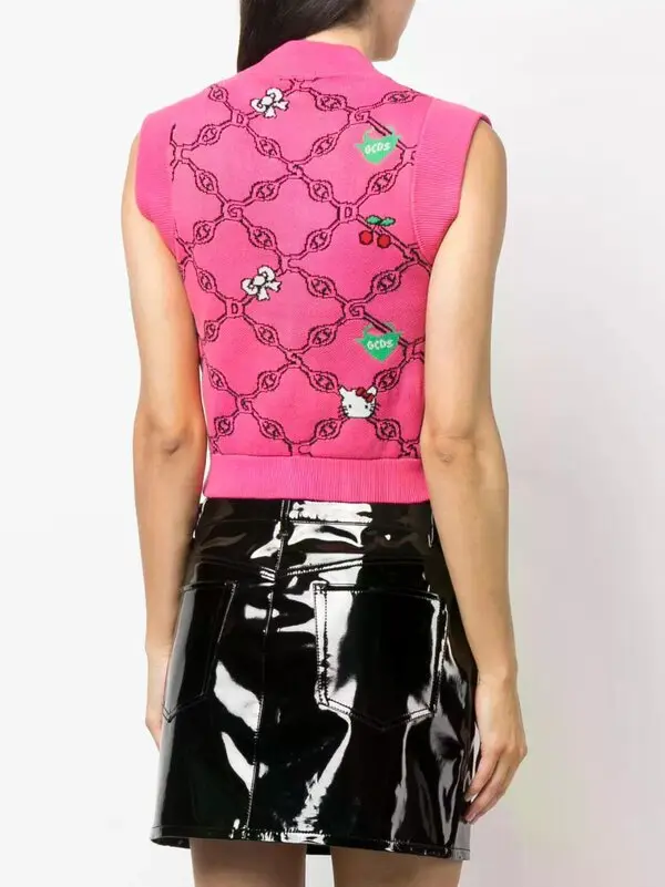 Gcds Graphic-print Jacquard Vest