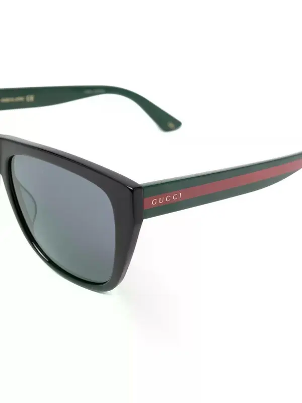 Gucci Web-stripe D-frame Sunglasses