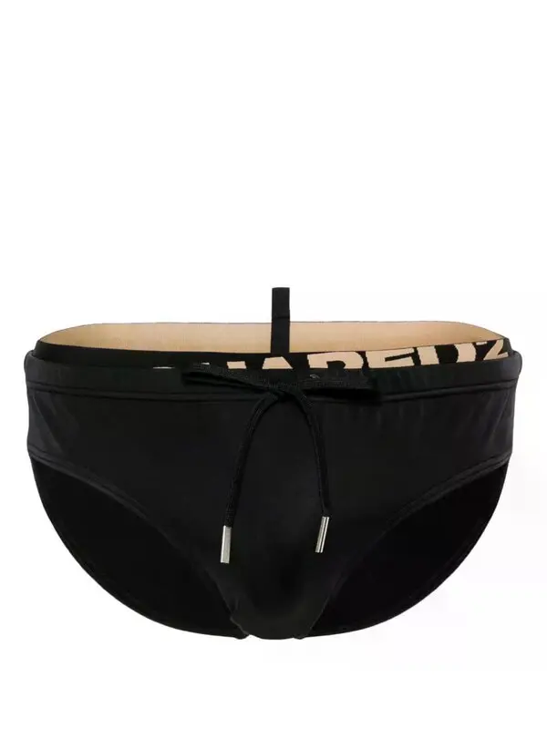 Dsquared2 Logo-print Drawstring-waist Swimming Trunks - Black