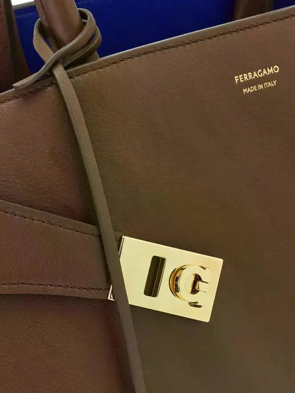 FERRAGAMO Xs Hug Tote Bag - Brown