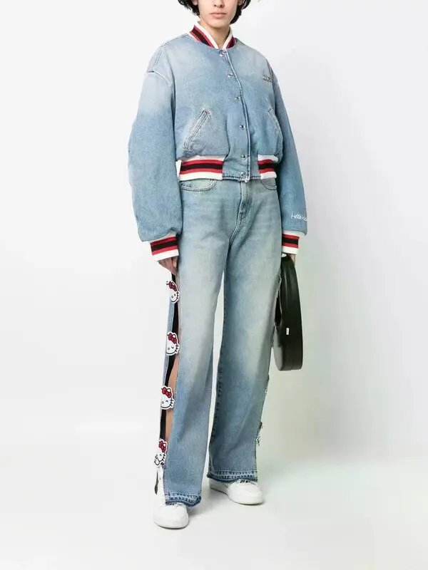 Gcds Hello Kitty Cut-out Straight Leg Jeans