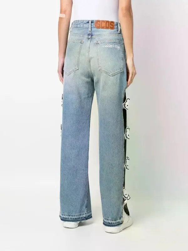 Gcds Hello Kitty Cut-out Straight Leg Jeans