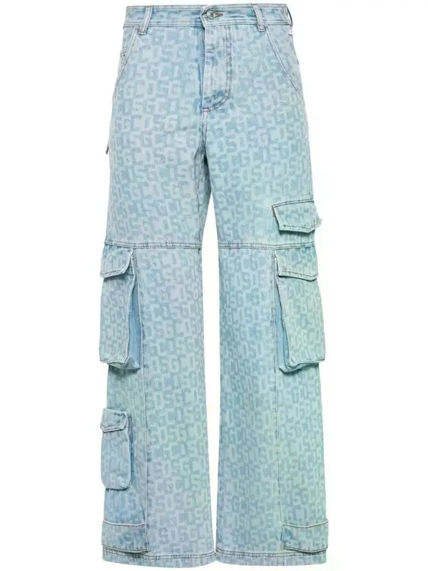 Gcds Logo-print Cargo Jeans