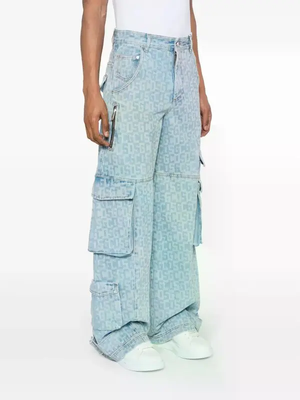 Gcds Logo-print Cargo Jeans