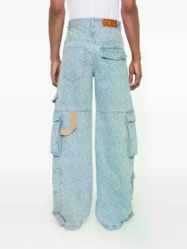 Gcds Logo-print Cargo Jeans