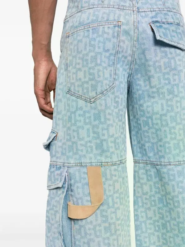 Gcds Logo-print Cargo Jeans
