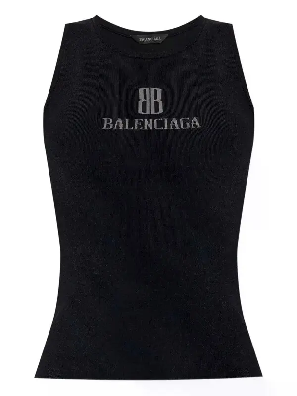 Balenciaga Nano Bb Tank Top - Black