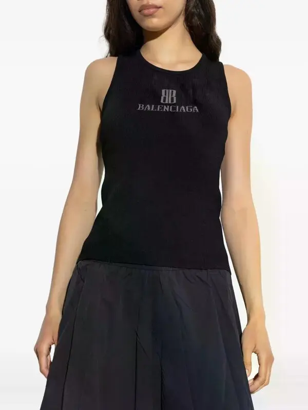 Balenciaga Nano Bb Tank Top - Black