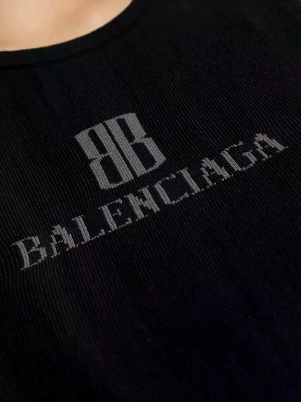 Balenciaga Nano Bb Tank Top - Black