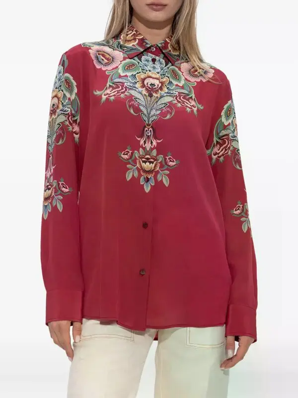 Etro Floral-print Silk Shirt