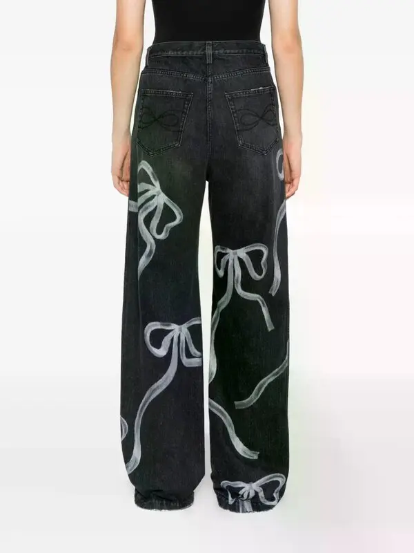 Mach & Mach Bow-print Jeans