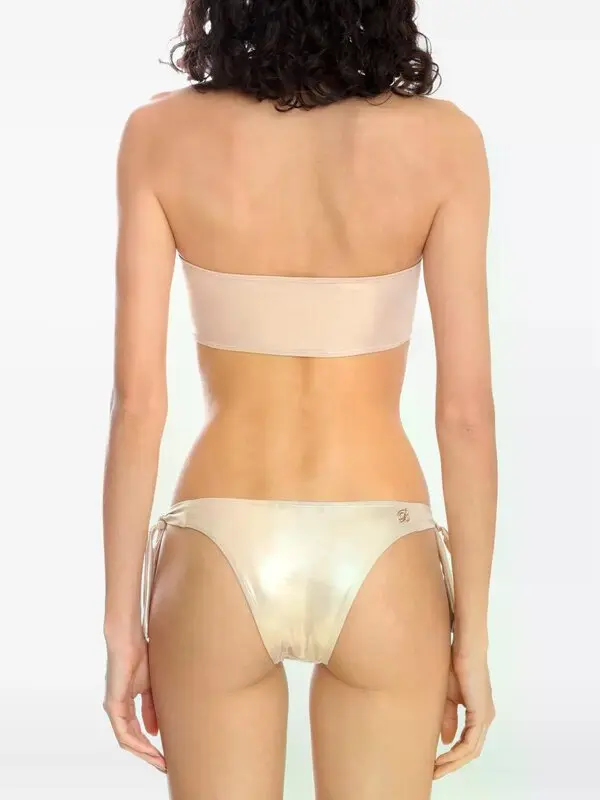 BRIGITTE Metallic-effect Bikini Set