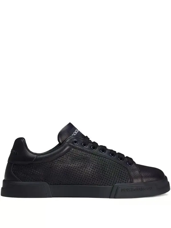 Dolce & Gabbana Portofino Perforated Leather Sneakers