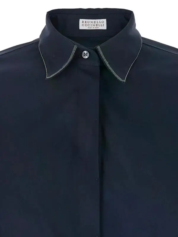 Brunello Cucinelli Monili Detail Shirt - Blue