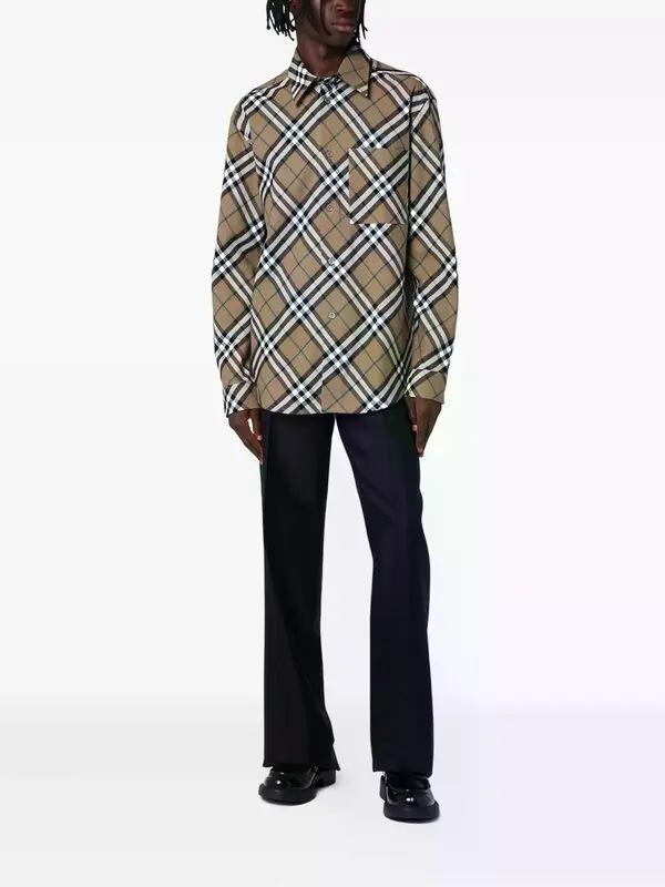 Burberry Checked Long-sleeved Shirt