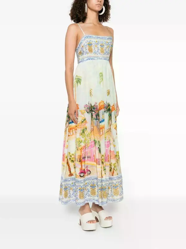 chinese dress ladies FARM RIO Dress Aracati multicolor maxi