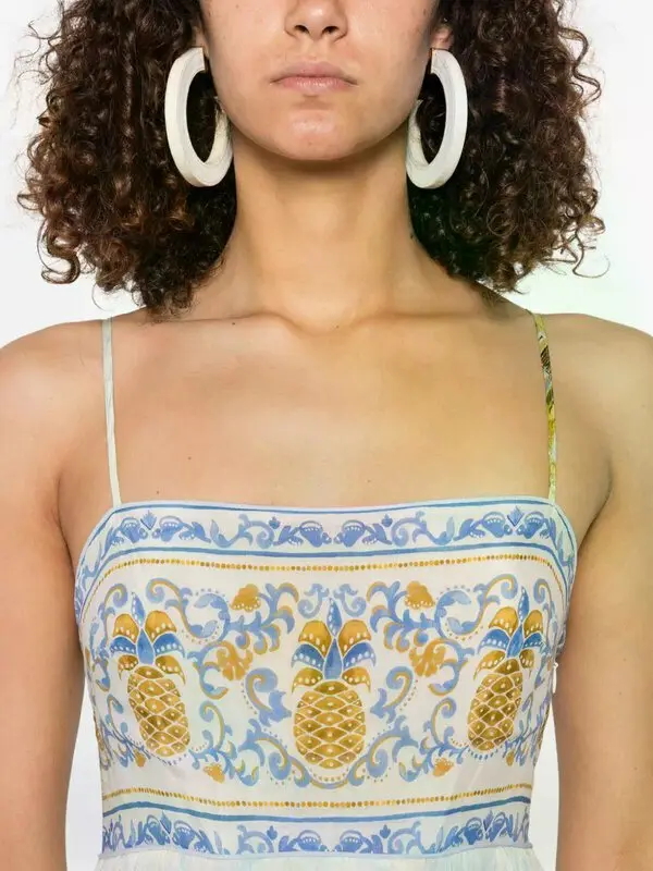 Farm Rio Aracati Maxi Dress - Blue - 40% Off | Editorialist