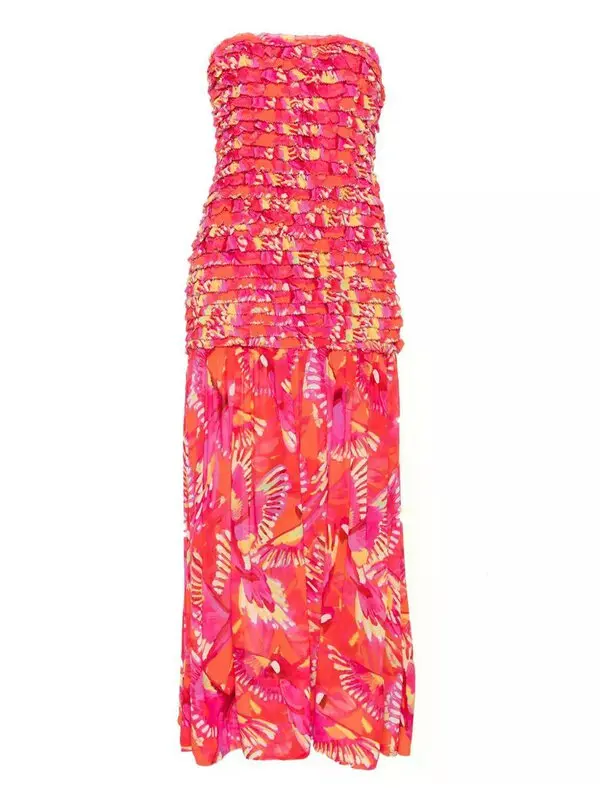Farm Rio Flying Birds Midi Dress