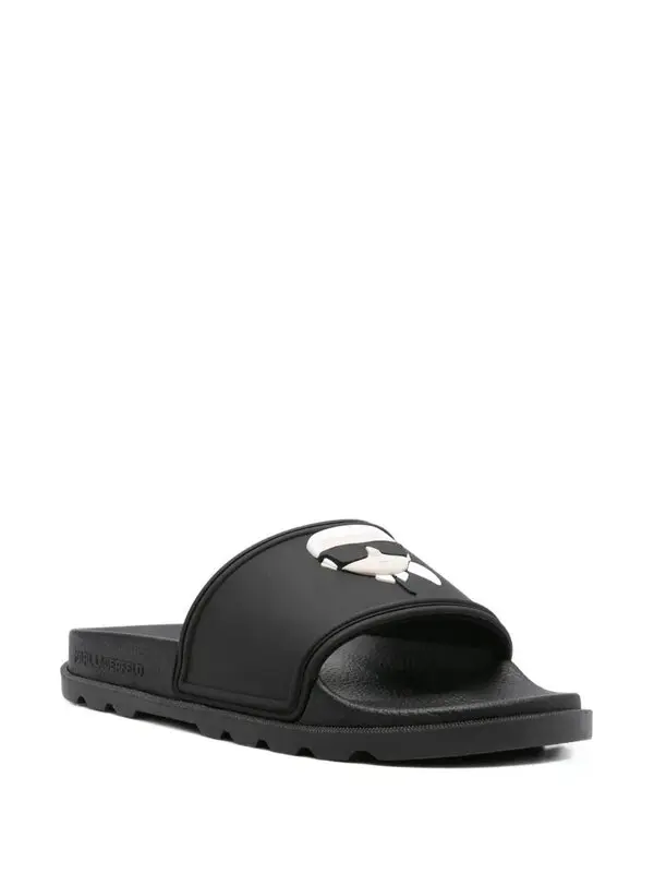 Karl Lagerfeld Logo-embellished Slides