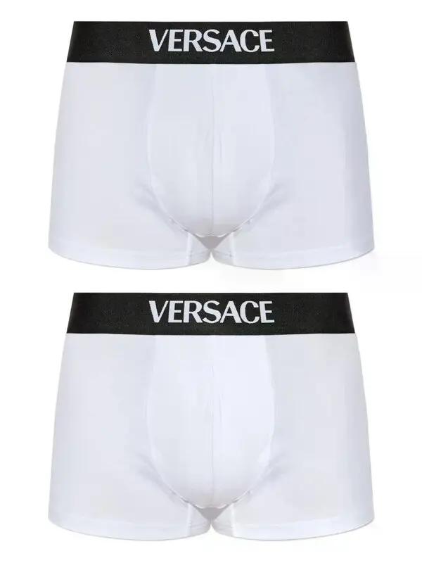 Versace Logo-band Boxer - 1w000 White