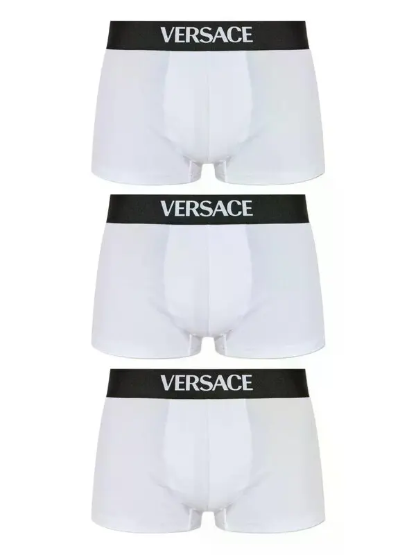 Versace Logo-band Boxer - White