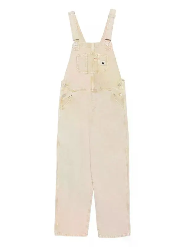Carhartt Work In Progress Bib Button-fastening Pocket Dungaree - Neutrals