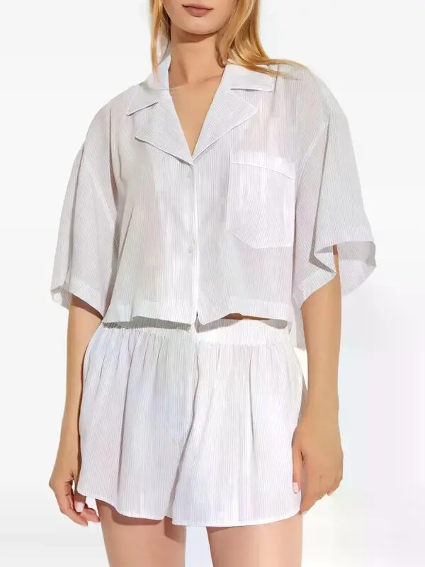 Alexander Wang Pinstripe Short-sleeve Top