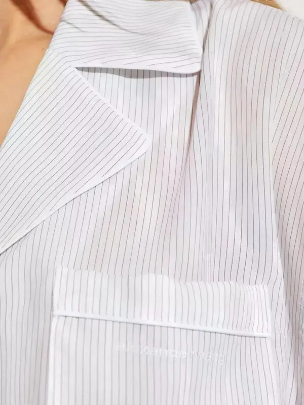 Alexander Wang Pinstripe Short-sleeve Top