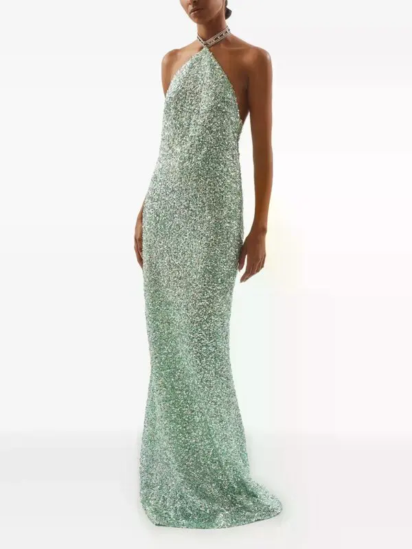 TALLER MARMO Poseidon Halterneck Gown