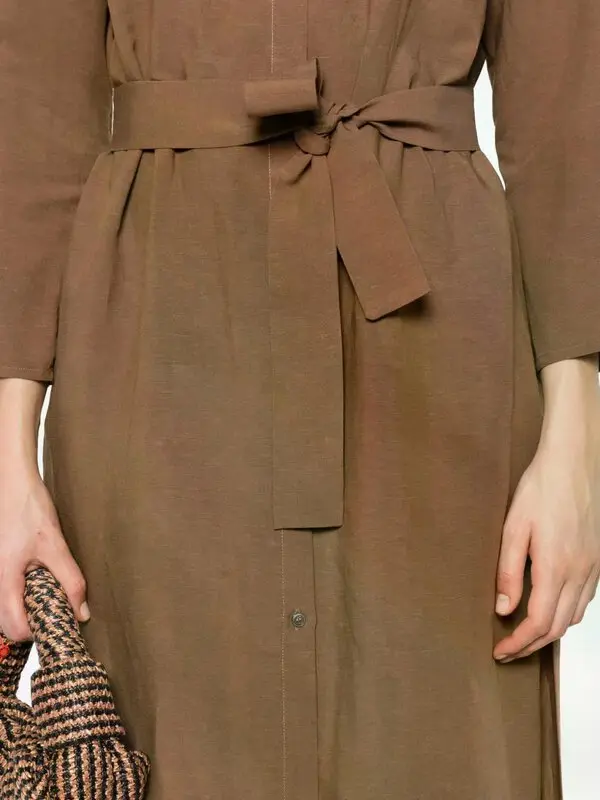 BLANCA VITA Belted Shirt Dress