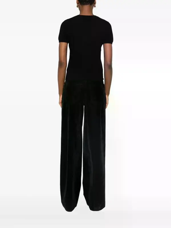 LISA YANG Short-sleeve Cashmere Top - Black