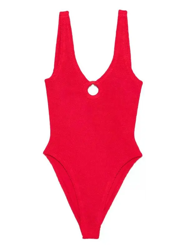 Hunza G Celine Crinkle Swimsuit - Red