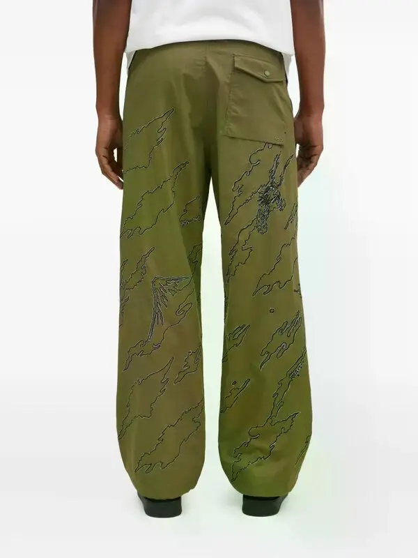 MAHARISHI Bonsai Embroidered Landscape Trousers