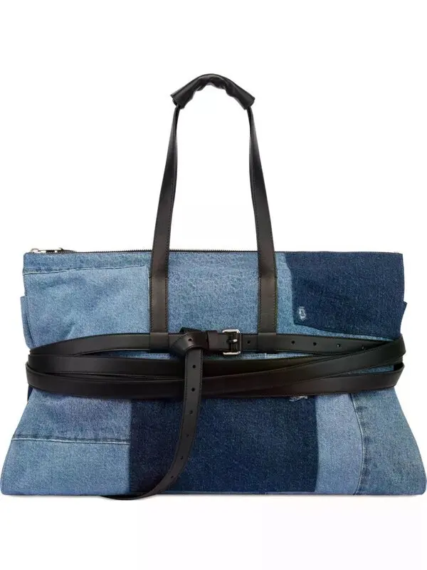 Moschino Belted Tote Bag - Blue