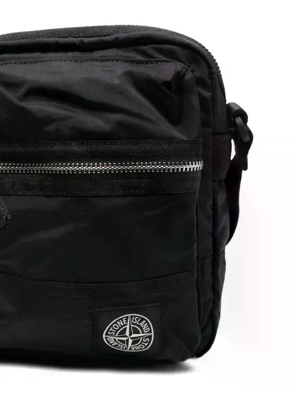 Stone Island Compass-patch Messenger Bag - Black