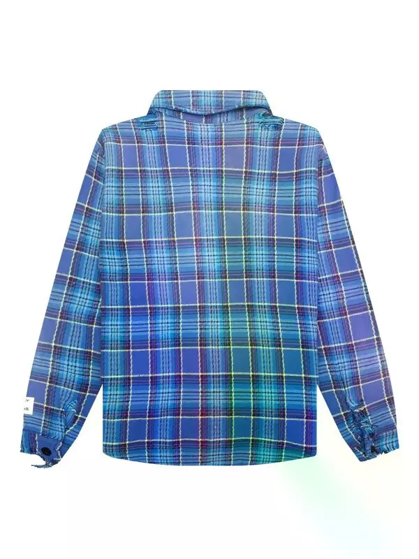 GALLERY DEPT. Frayed Plaid Shirt - Blue