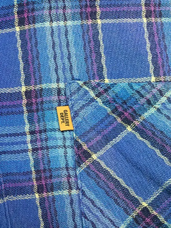 GALLERY DEPT. Frayed Plaid Shirt - Blue