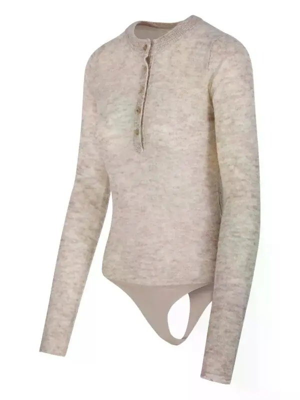 HAIKURE Button-front Long-sleeve Bodysuit