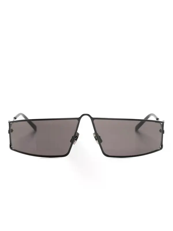 Saint Laurent Sl 606 Rectangle-frame Sunglasses - Black