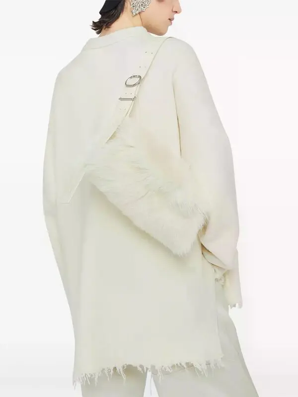 JIL SANDER Small Cannolo Goat-hair Shoulder Bag