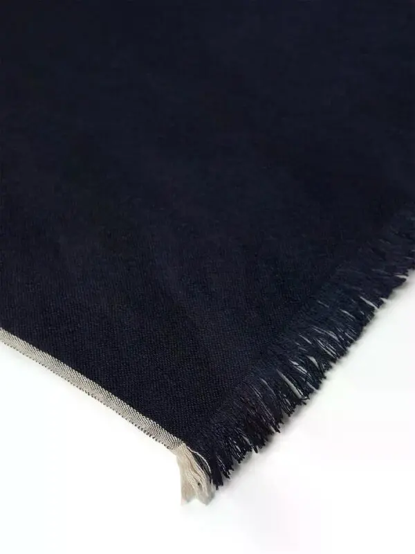 Brunello Cucinelli Solid Border Fringed Scarf