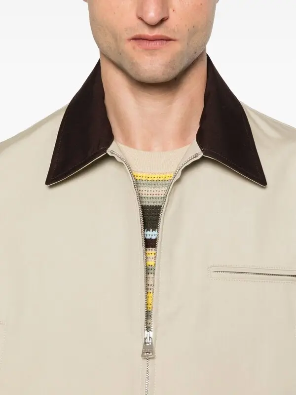 JW Anderson Curved-hem Cotton Jacket