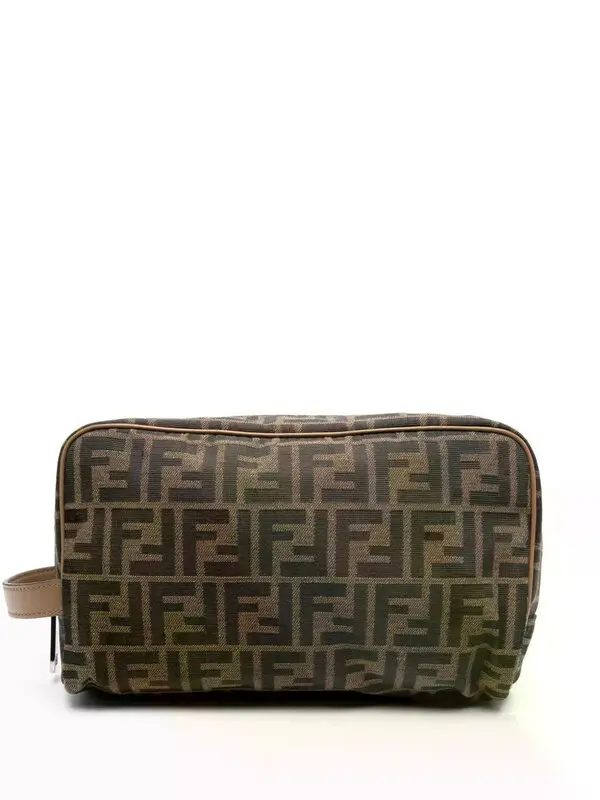 Fendi Ff Motif Wash Bag - Black