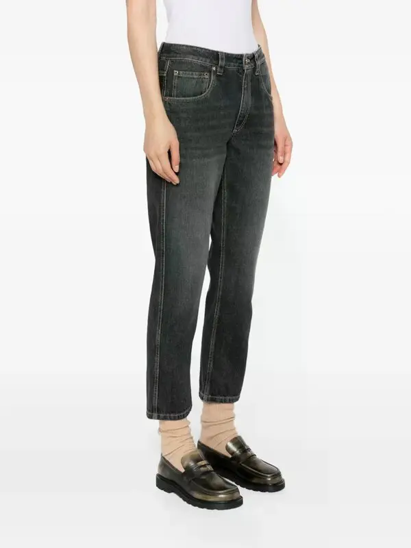 Brunello Cucinelli Monili-detail Cotton Jeans