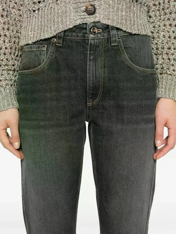 Brunello Cucinelli Monili-detail Cotton Jeans