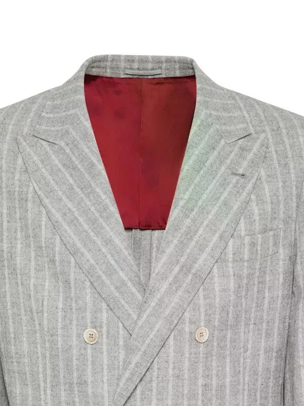 Brunello Cucinelli Double-breasted Striped Blazer