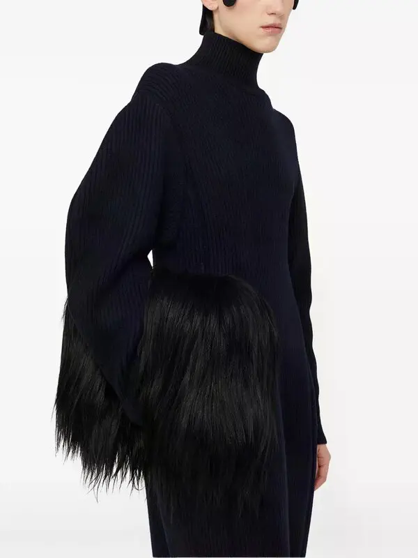 JIL SANDER Goji Pillow Hairy Medium Clutch Bag