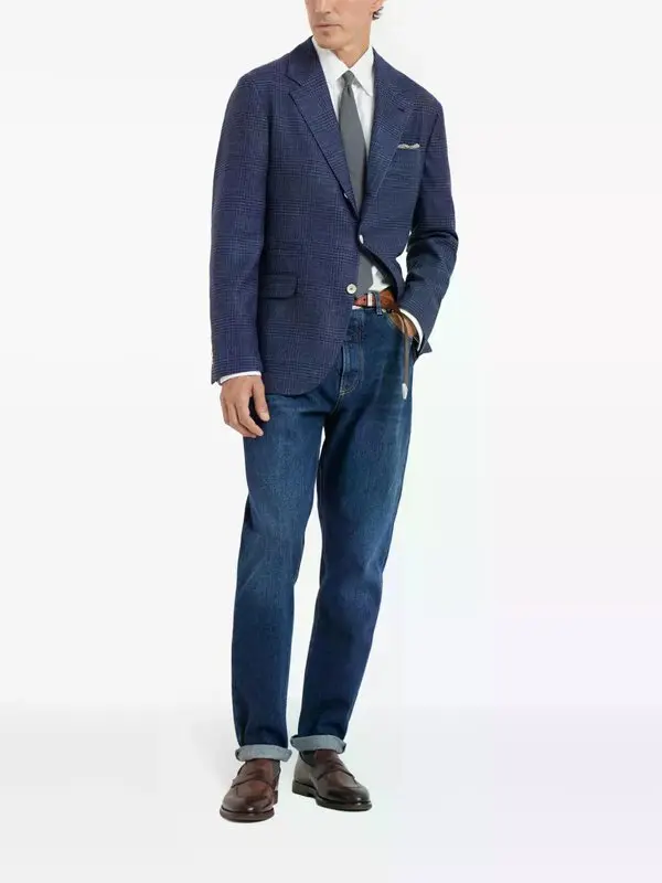 Brunello Cucinelli Check-pattern Single-breasted Blazer