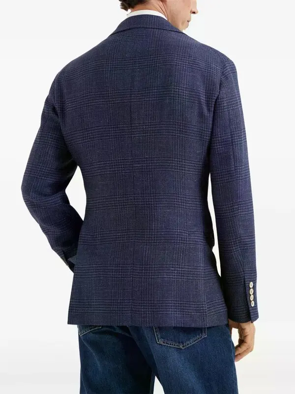 Brunello Cucinelli Check-pattern Single-breasted Blazer
