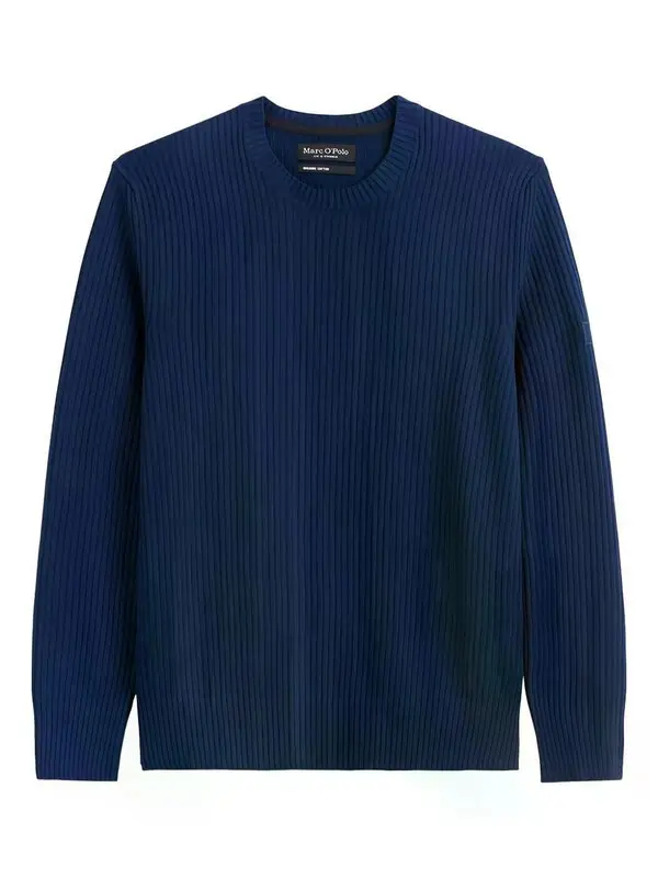 Marc O'polo Ribbed Crew Neck Sweater - Blue